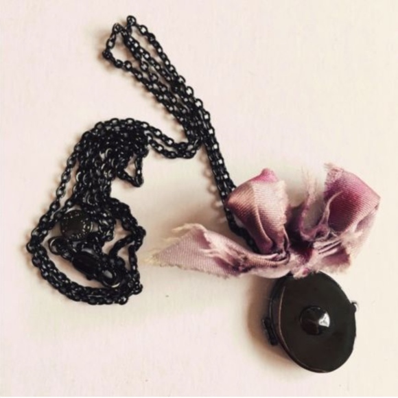 J. Crew | Jewelry | Jcrew Locket Keepsake Necklace With Bow Ribbon ...